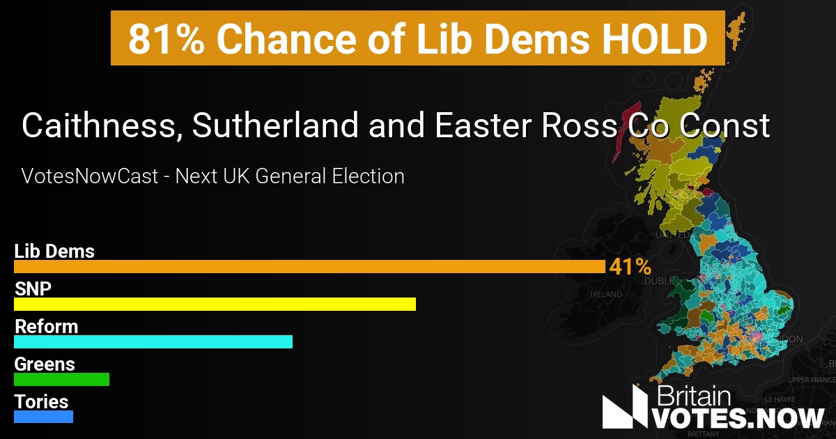 Caithness, Sutherland and Easter Ross - UK General Election Nowcast